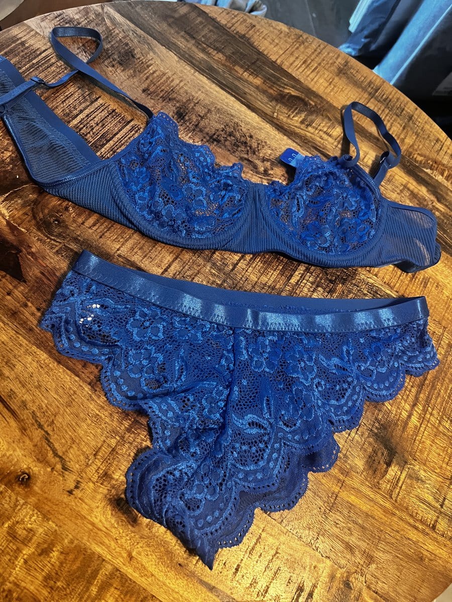 Clothing :: Silvia Saige's Stunning Electric Blue Bra and Panty Set ...